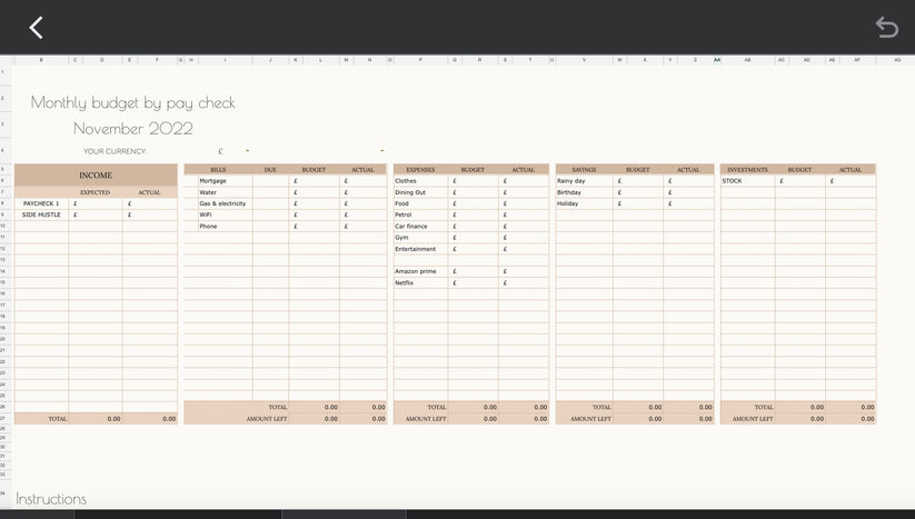 JUST STICK TO THE PLAN-Excel Budget planner – GO GLUELESS ACADEMY